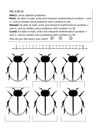 Ladybird Addition Worksheet | Teaching Resources