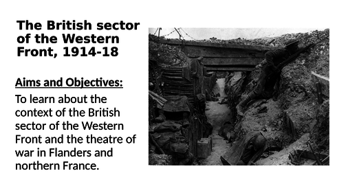 The British Sector of the Western Front | Teaching Resources
