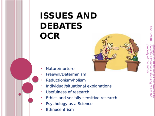 OCR A Level Psychology - Issues and Debates in Psychology | Teaching ...
