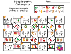 Proportions Activity: Christmas Math Maze | Teaching Resources
