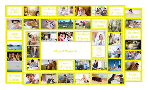 Object Pronouns Legal Size Photo Board Game | Teaching Resources