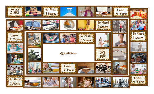 Quantifiers Legal Size Photo Board Game | Teaching Resources