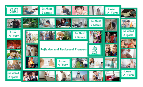 Reflexive and Reciprocal Pronouns Legal Size Photo Board Game ...