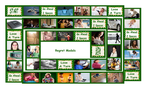 Regret Modals Legal Size Photo Board Game | Teaching Resources