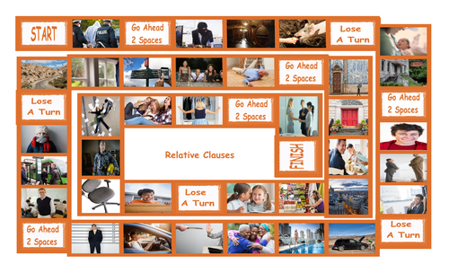 Relative Clauses Legal Size Photo Board Game | Teaching Resources