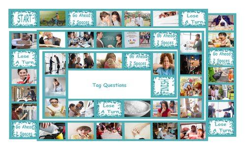Tag Questions Legal Size Photo Board Game | Teaching Resources