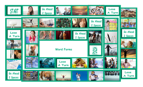 Word Forms Legal Size Photo Board Game | Teaching Resources