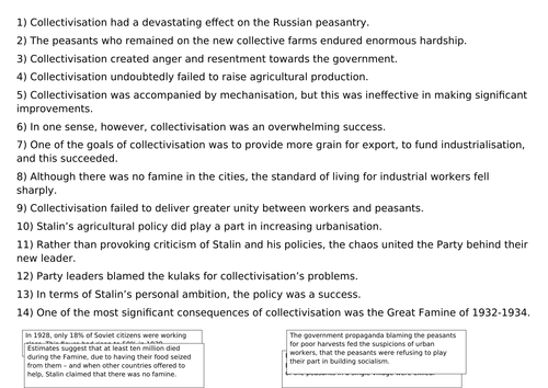 AQA A-Level Tsarist & Communist Russia Lesson 69-70 (Collectivisation ...