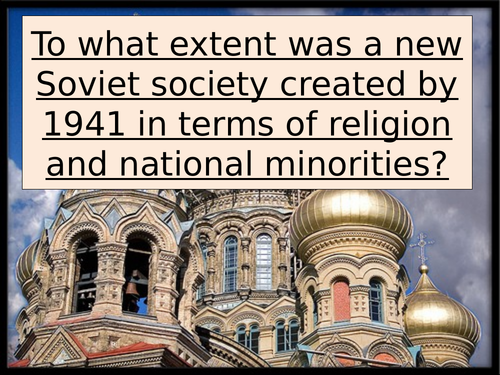 AQA A-Level Tsarist & Communist Russia Lesson 73 (Religion & National ...