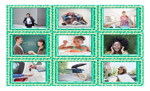 Gerunds Legal Size Photo Card Game | Teaching Resources