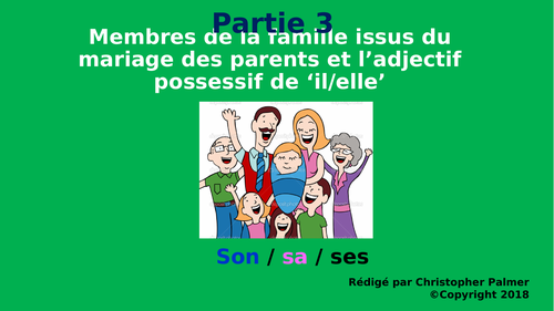 French: Part 3 - Possessive adjectives (son, sa, ses) and extended ...