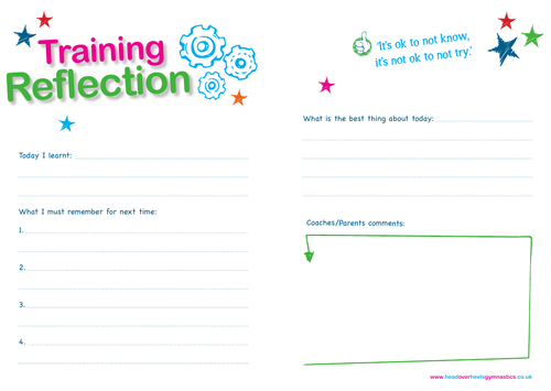 PE Lesson Reflection Worksheet | Teaching Resources