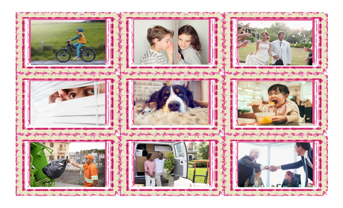 Tag Questions Legal Size Photo Card Game | Teaching Resources