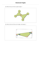KS3 Maths: Angles Extension Worksheet | Teaching Resources