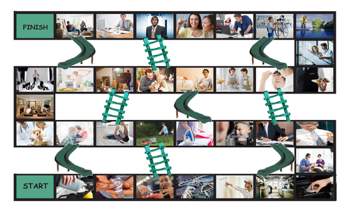 Causative Verb Forms Legal Size Photo Chutes and Ladders Game ...