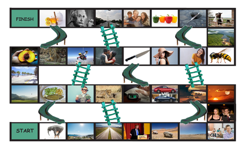 Comparative Adjectives Legal Size Photo Chutes and Ladders Game ...