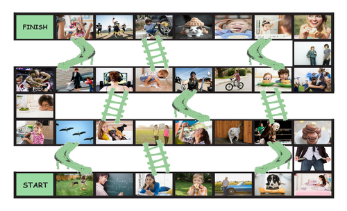 Have, Do, Like, and Favorites Legal Size Photo Chutes and Ladders Game ...