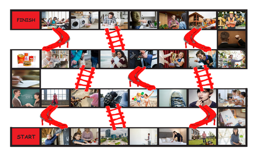 Passive versus Active Voice Legal Size Photo Chutes and Ladders Game ...
