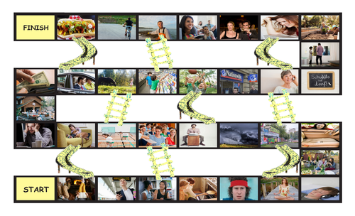 Used to versus Would Always Legal Size Photo Chutes and Ladders Game ...