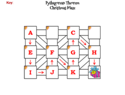 Pythagorean Theorem Activity: Christmas Math Maze | Teaching Resources