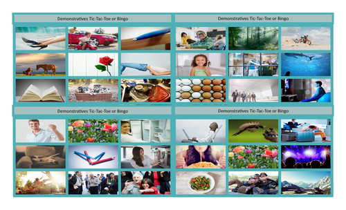 Demonstratives Legal Size Photo Tic-Tac-Toe-Bingo Game | Teaching Resources