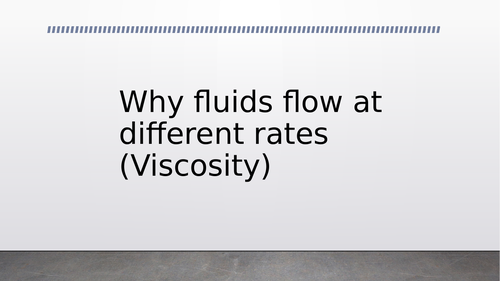 Simple viscosity for year 7 Particle Model | Teaching Resources