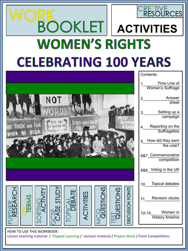 History Women's Rights - Work From Home Booklet | Teaching Resources
