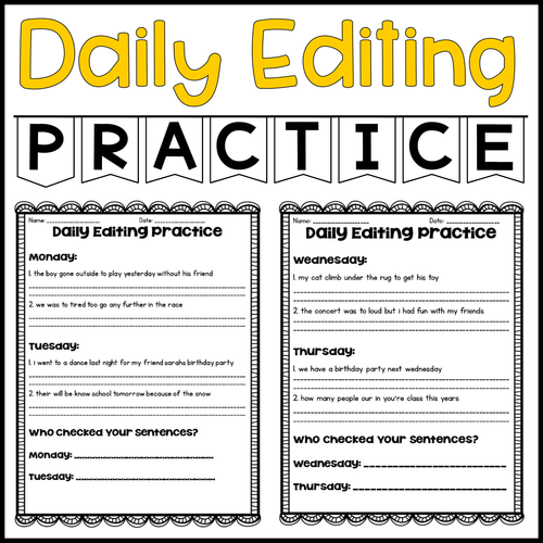 Daily Editing Pracitce | Teaching Resources