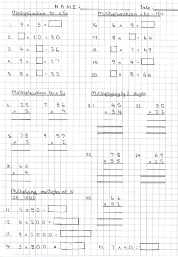 4 Operations Worksheets | Teaching Resources