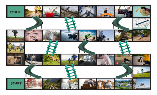 Movement Prepositions Legal Size Photo Chutes and Ladders Game ...