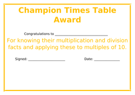 Olympic Times Table Challenges | Teaching Resources