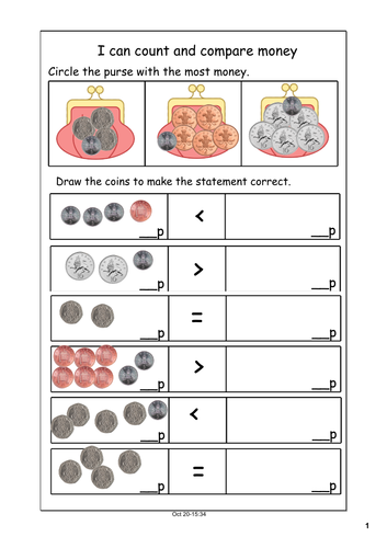 Year 2 Counting and Comparing Money | Teaching Resources