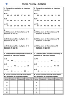 White Rose Maths - Year 5 - Block 4 - Multiples (Varied Fluency ...