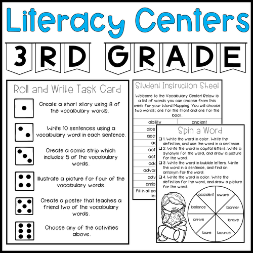 Literacy Centers for 3rd Grade | Teaching Resources