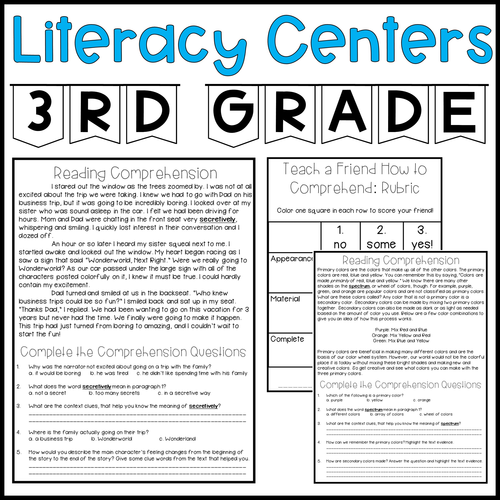 Literacy Centers for 3rd Grade | Teaching Resources