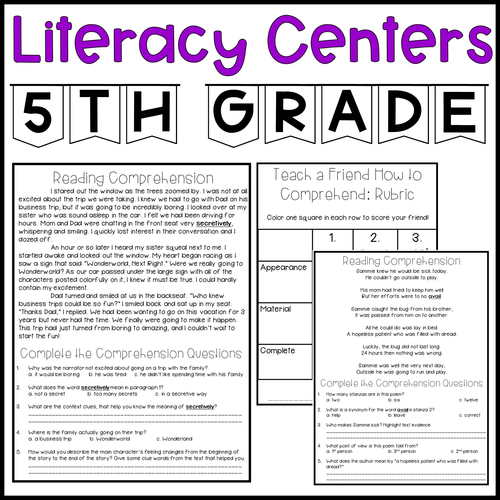 Literacy Centers for 5th Grade | Teaching Resources