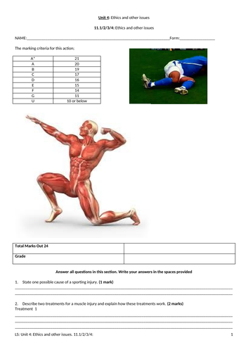 IGCSE PE (spec 2018) 11.1/2/3/4: Ethics and other issues exam ...