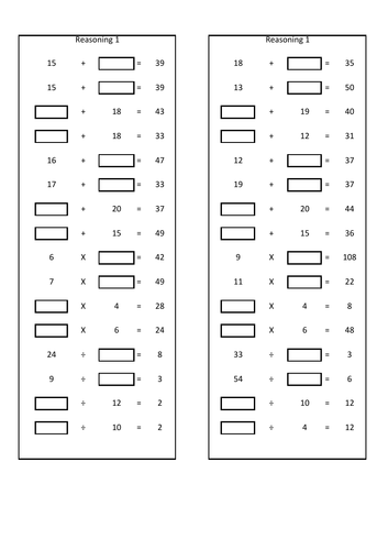 KS2 Reasoning Addition and Takeaway | Teaching Resources