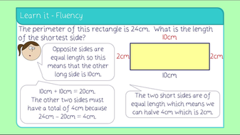 Perimeter of a rectangle lesson pack (Year 4 Measurement) | Teaching ...