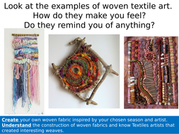 GCSE Textile Design Weaving Lesson. | Teaching Resources