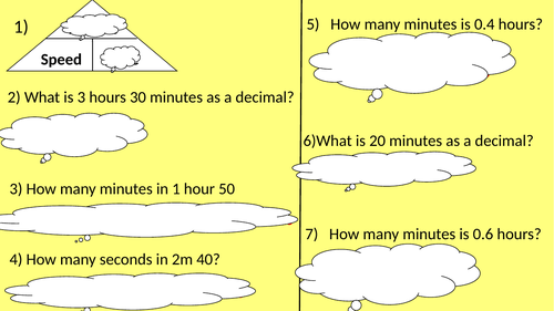 GSCE- COMPOUND MEASURES- speed, distance and time / pressure, force and ...