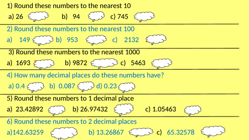 GCSE -Rounding- nearest 10,100, 1000, decimal places / significant ...