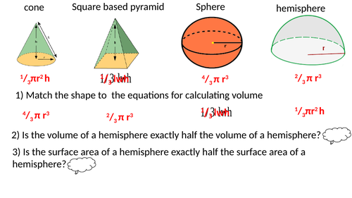GCSE- VOLUME- Cube and cuboids/triangular prisms/ cones/pyramids ...