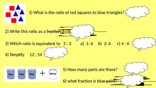 GCSE -RATIO AND PROPORTION- Simplifying ratios/Finding the value of ...