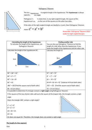 GCSE-Pythagoras' Theorem/Trigonometric ratios- Calculating the length ...