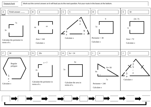 Algebra and shape lesson | Teaching Resources