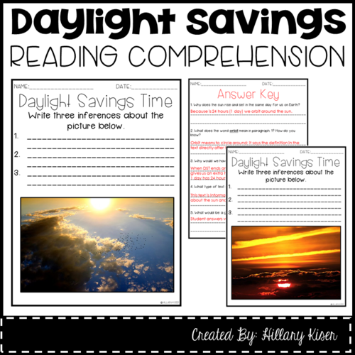 Leveled Text K: Daylight Savings Time | Teaching Resources