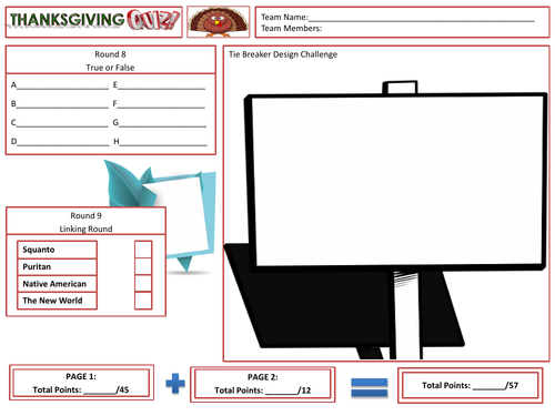 Thanksgiving Quiz | Teaching Resources