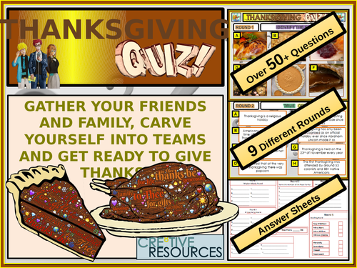 Thanksgiving Quiz | Teaching Resources