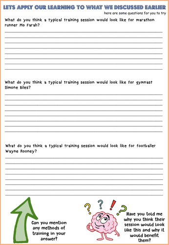 Methods of training Worksheet | Teaching Resources